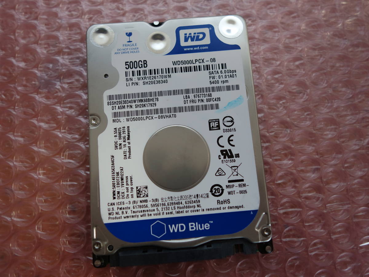 WD Blue WD5000LPCX 500GBx1 SATA 2.5インチ 内蔵ハードディスク ジャンク 83(500GB～)｜売買された ...