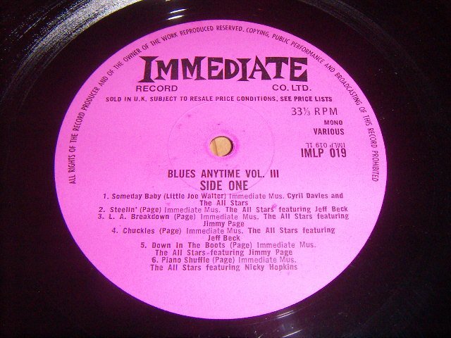 LP：BLUES ANYTIME VOL.3 :Cyril Davies Jeff Beck Jimmy Page Eric Clapton ...