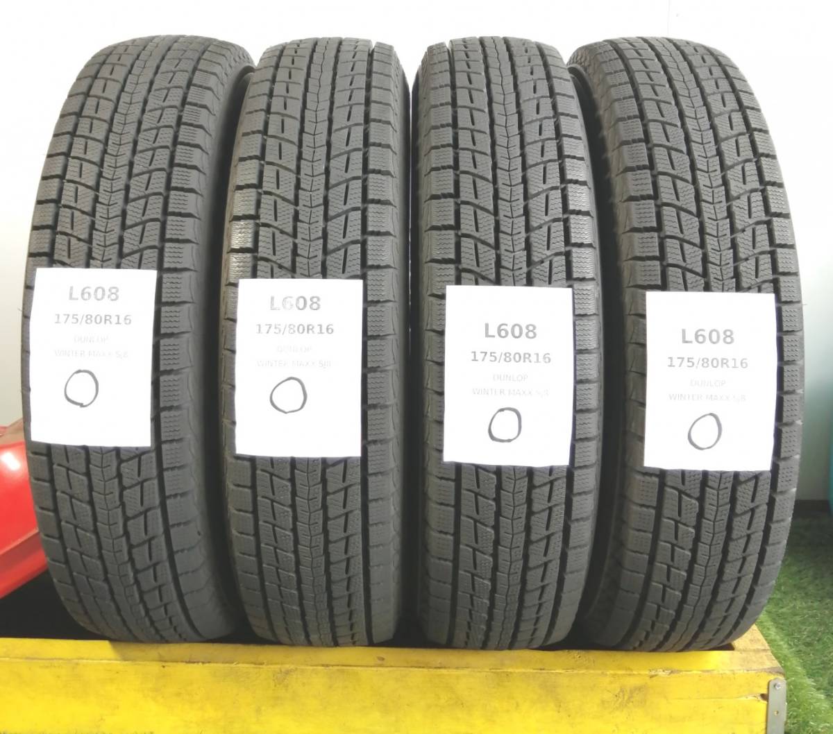 L608.O 175/80R16 91Q Dunlop WINTERMAXX SJ8 スタッドレスタイヤ 4本セット ダンロップ(中古品)｜売買されたオークション情報、yahooの商品情報を ...