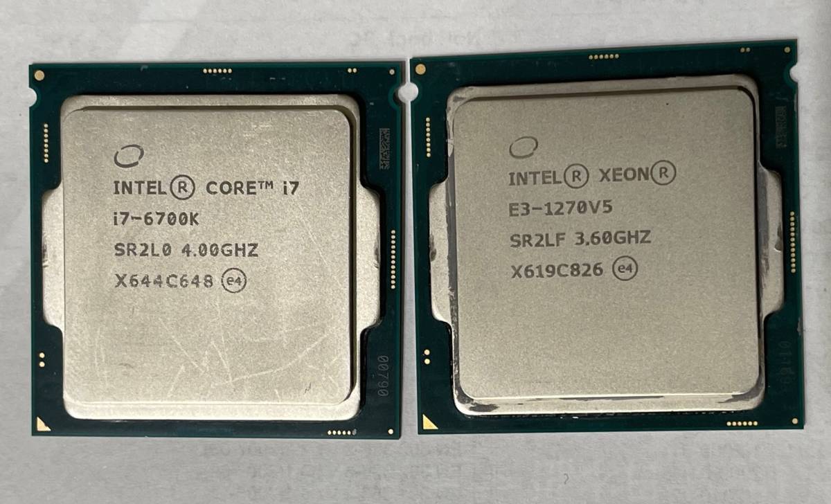 INTEL CORE i7-6700K & XEON E3-1270V5 通電動作確認無し ジャンク(Core i7)｜売買されたオークション ...