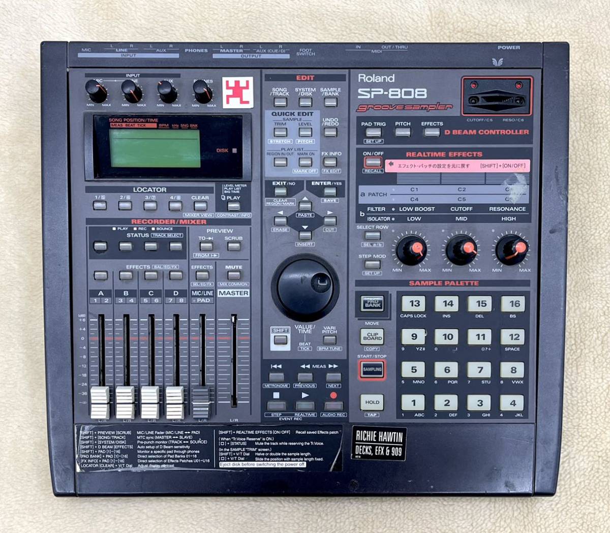 通電OK ROLAND SP-808 PRO ブラック サンプラー レコーダー ローランド 兵庫県姫路市から 787(サンプラー)｜売買された ...