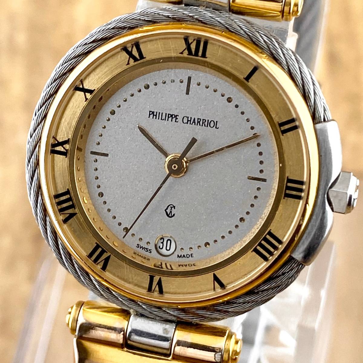 1円〜 PHILIPPE CHARRIOL フィリップシャリオール 腕時計 レディース シルバー文字盤 ゴールド バングルウォッチ ローマン 可動品(シャリオール)｜売買されたオークション情報 ...