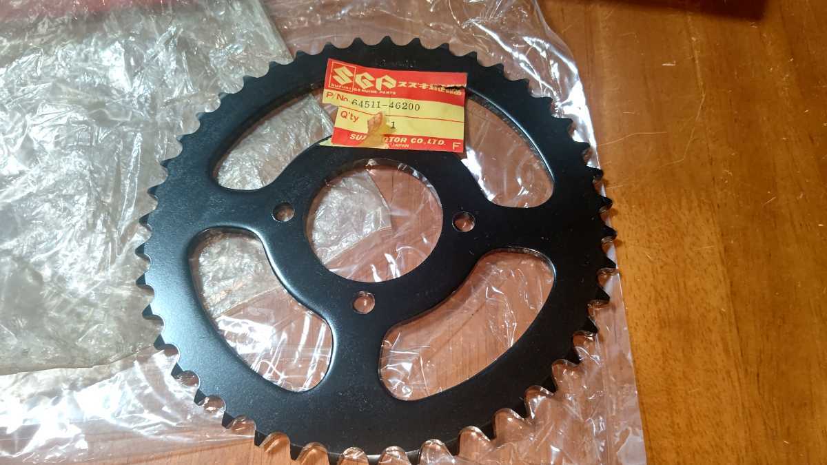 SUZUKI DR50 RG50Γ OR50 純正 リア スプロケット リヤ R 64511-46200 ガンマ ウルフ スズキ WOLF 43-420 43T 43丁 マメタン(スプロケット ...