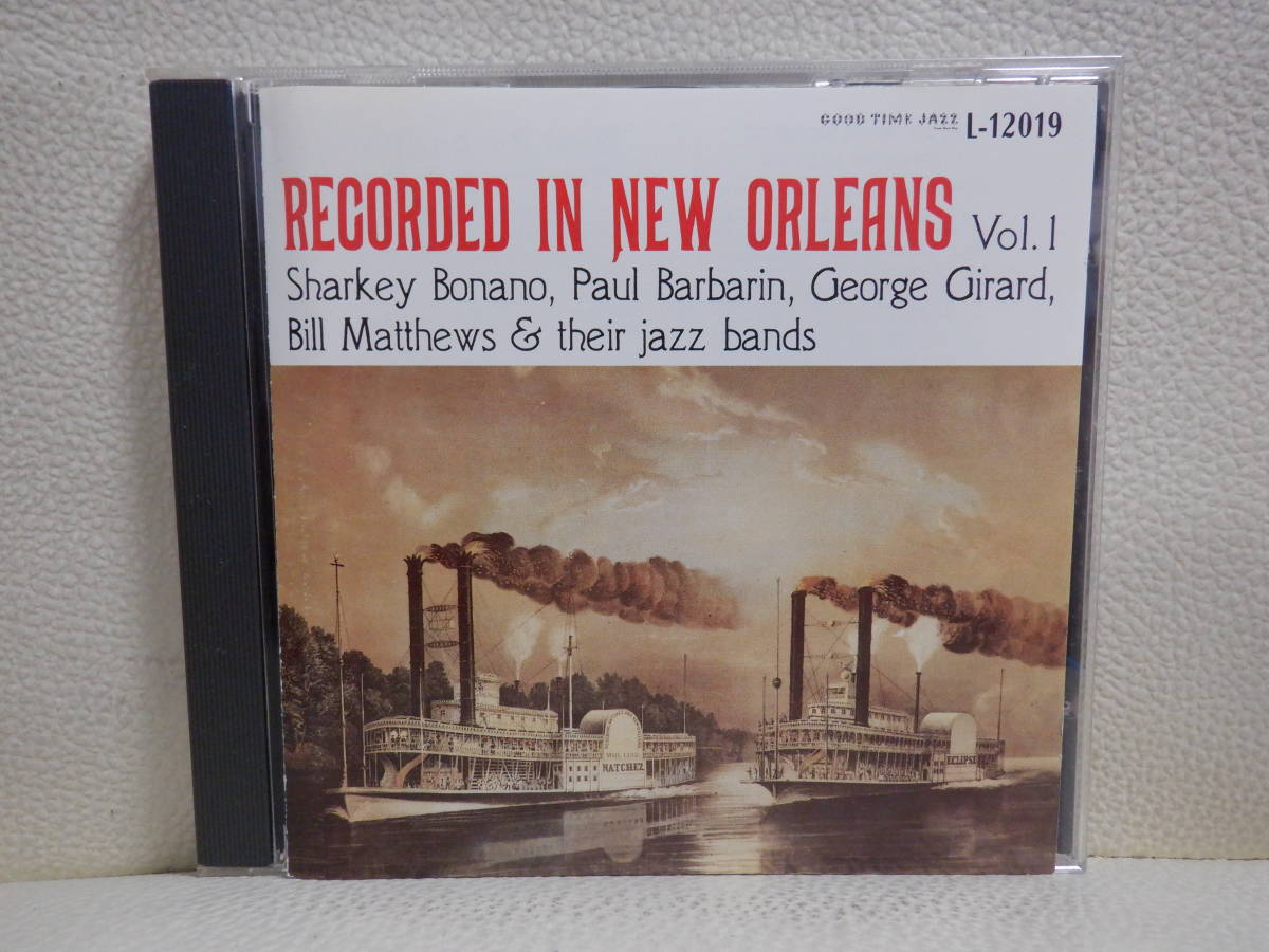 CD RECORDED IN NEW ORLEANS VOL.1 - SHARKEY BONANO PAUL BARBARIN GEORGE ...