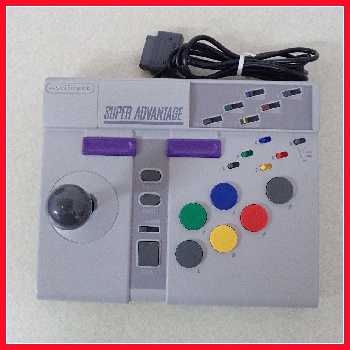 SFC スーファミ 海外製 SUPER ADVANTAGE JOYSTICK ニンテンドー Nintendo 任天堂 ASCIIWARE ...