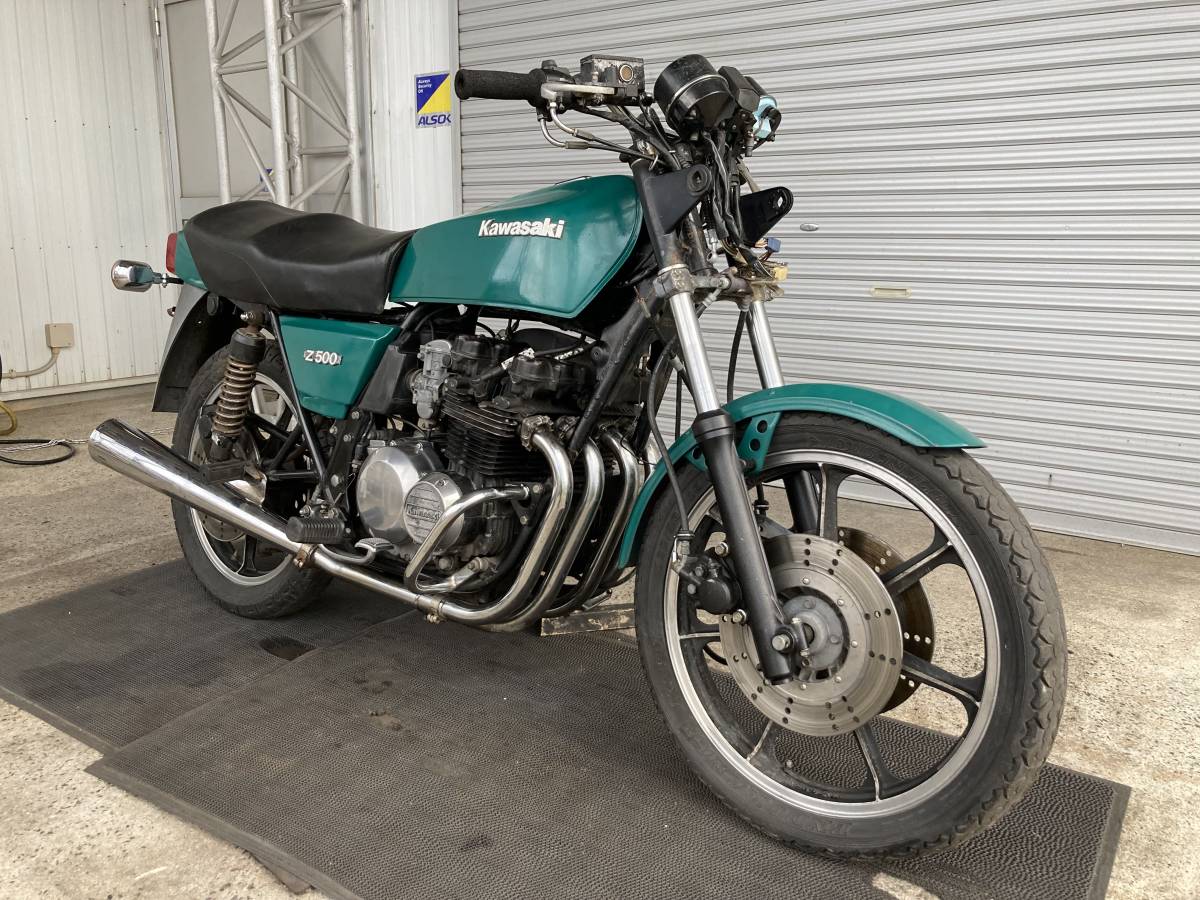 Z500 KZ500B 緑37816 エンジン不動.クランキングしません 現状販売.要修理整備.レストアベース/輸入新規.国内未登録/豊橋市 ...