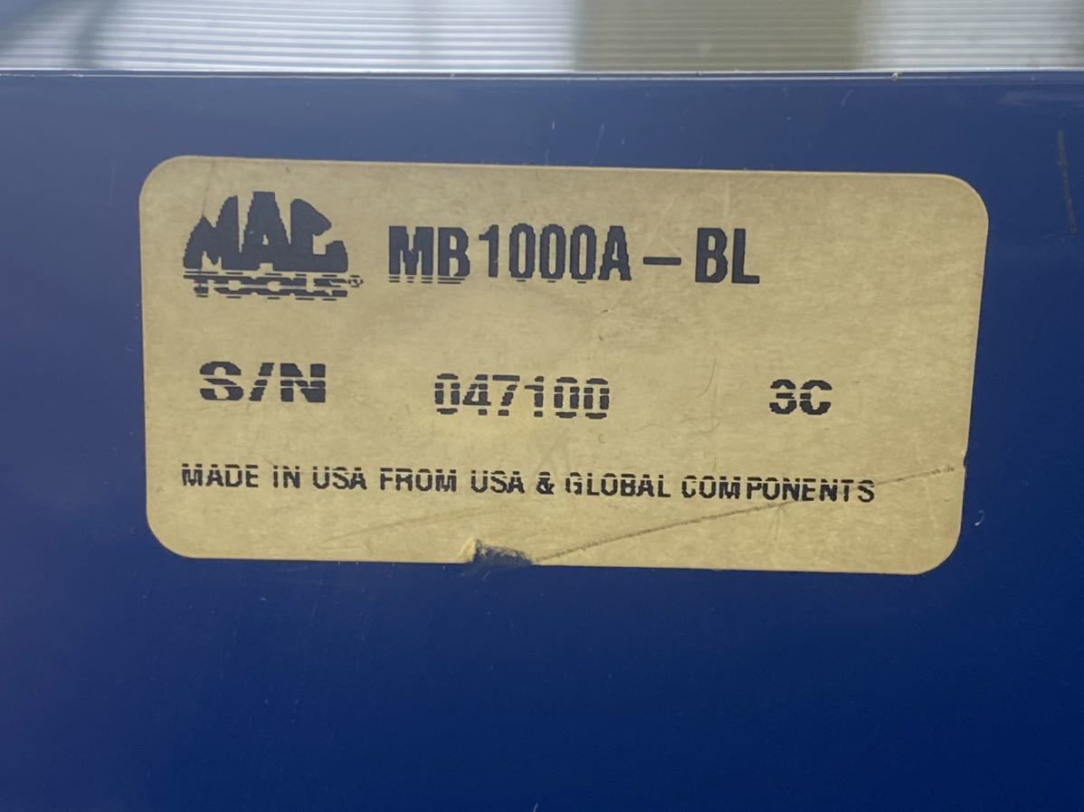 入手困難 MAC TOOLS マックツール MB1000A-BL TECH-1000 ブルー メンテナンス 工具箱 ツールボックス 引取限定 ...