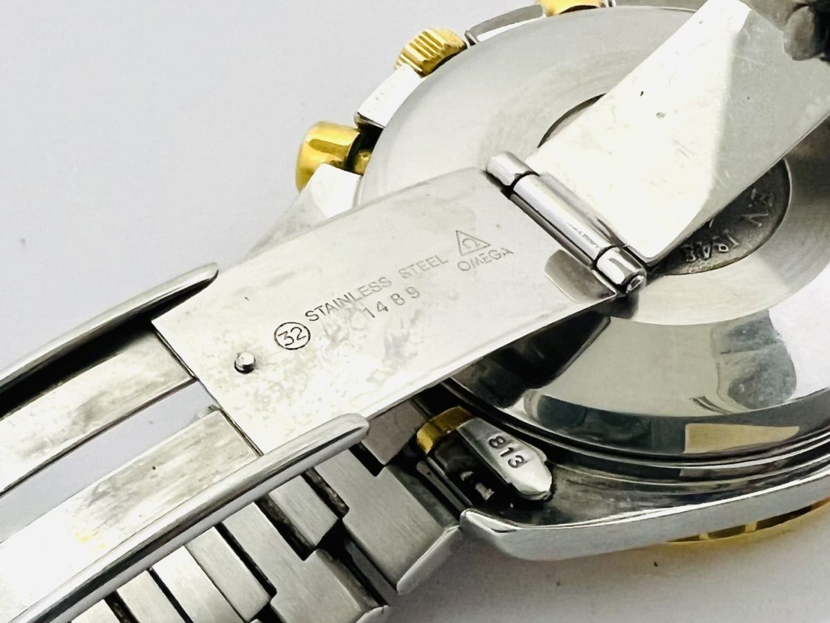 E903-H1-813 OMEGA オメガ Speedmaster スピードマスター 1750044 Cal.1150 トリプルカレンダー クロノグラフ メンズ 自動巻き 不動 ④(スピード ...