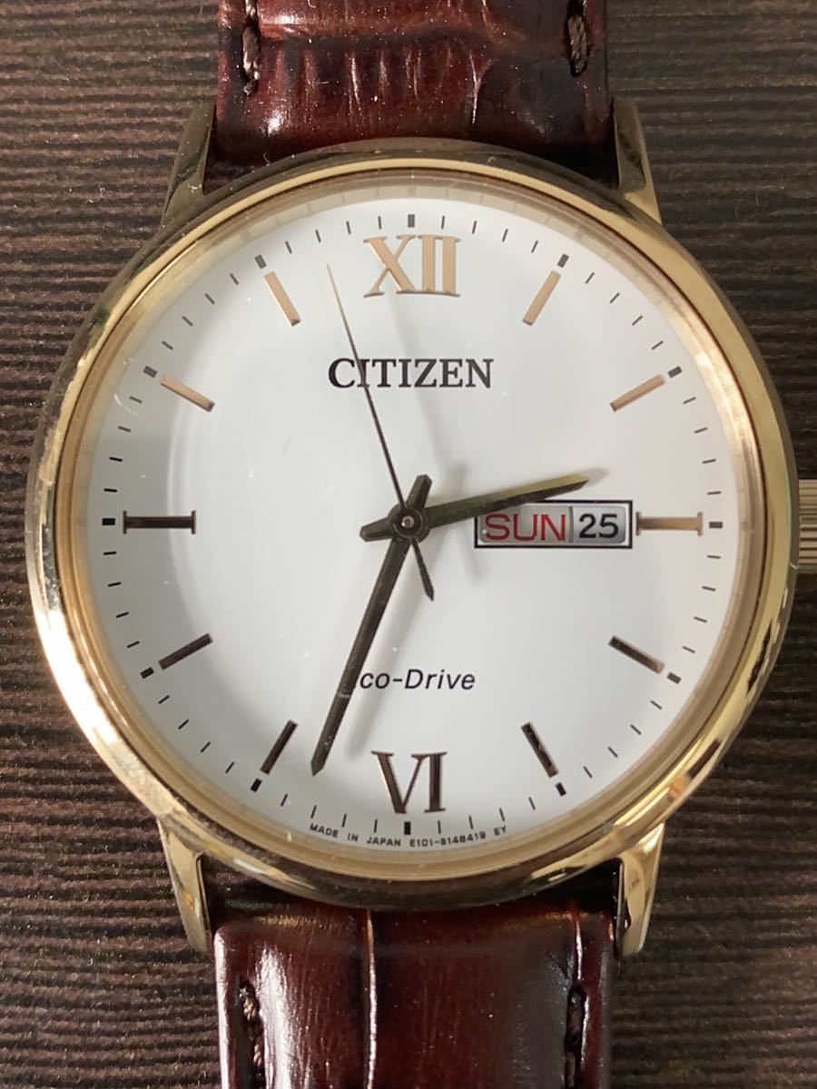 腕時計 CITIZEN シチズン Eco-Drive エコドライブ E101-S107270 ソーラーQZ デイデイト ラウンド型 メンズ(その他)｜売買されたオークション情報、yahooの ...