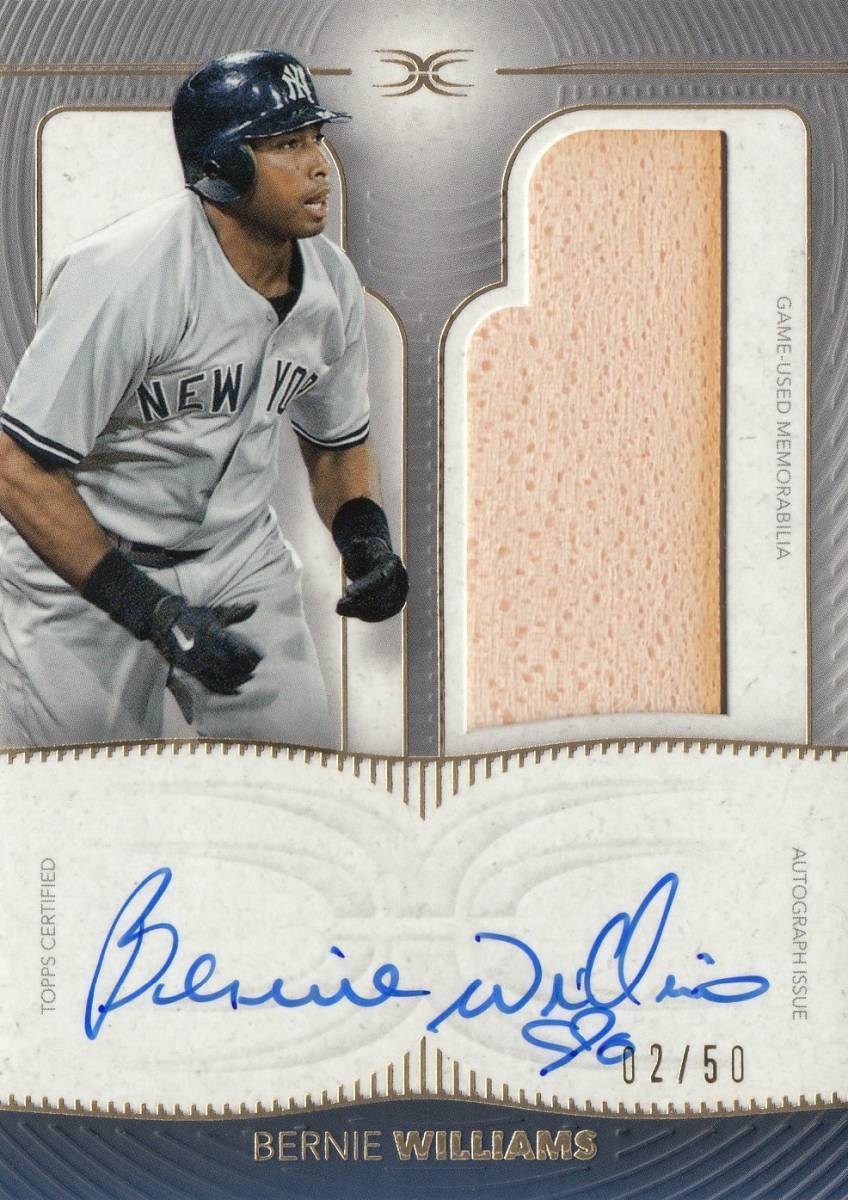 BERNIE WILLIAMS 直筆サインカード BAT RELIC 50枚限定 2021 TOPPS AUTO DEFINITIVE ...