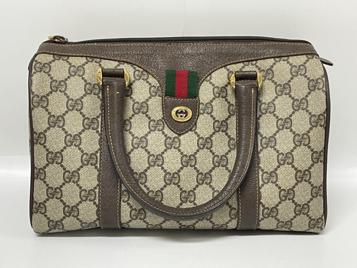 1円スタート GUCCI / 40.02.006 グッチ オールドグッチ GG柄 PVC ハンドバッグ ミニボストンバッグ ゴールド金具 グッチカラー(オールドグッチ)｜売買されたオークション ...
