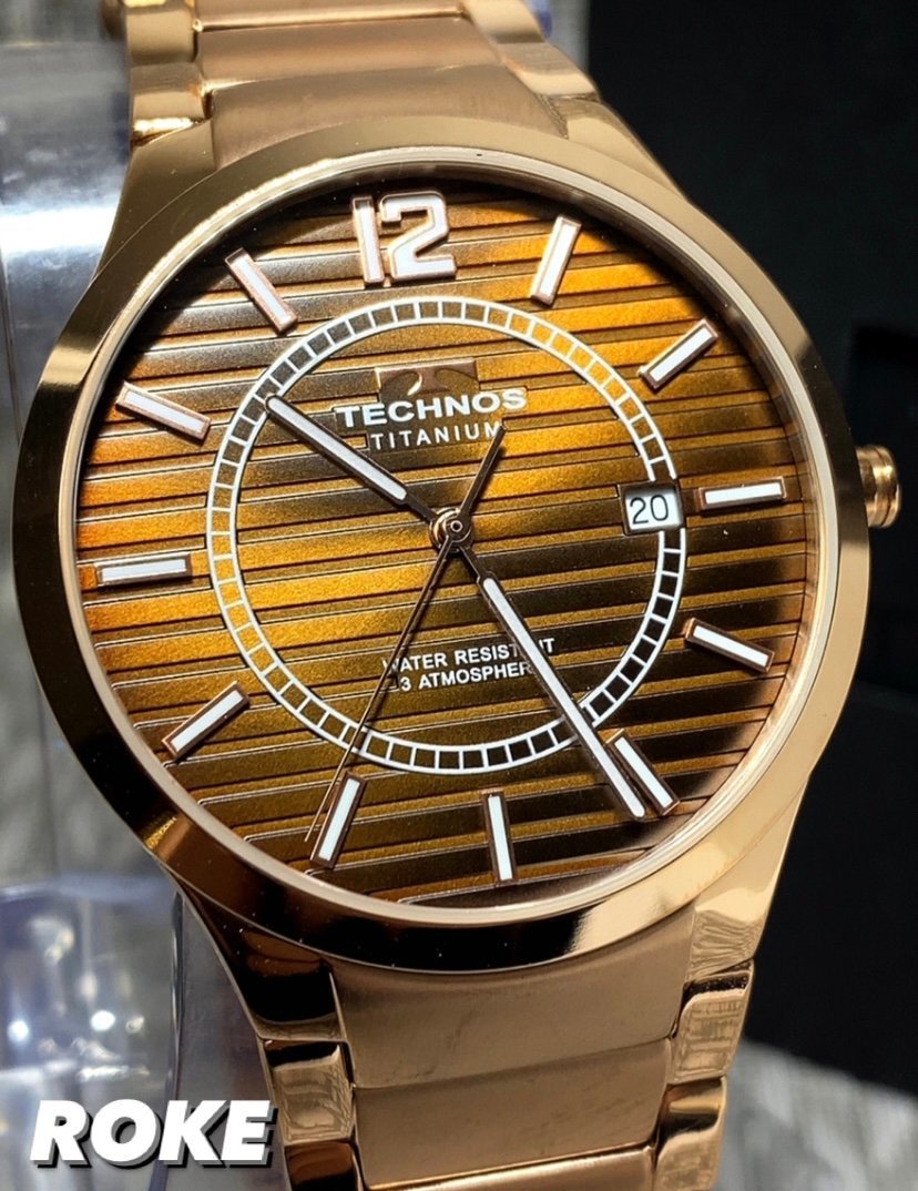 2022新作 テクノス TECHNOS 正規品 腕時計 オールチタン製 ビジネスウォッチ 日本製クオーツ カレンダー ピンクゴールド(テクノス)｜売買されたオークション情報、yahooの商品 ...