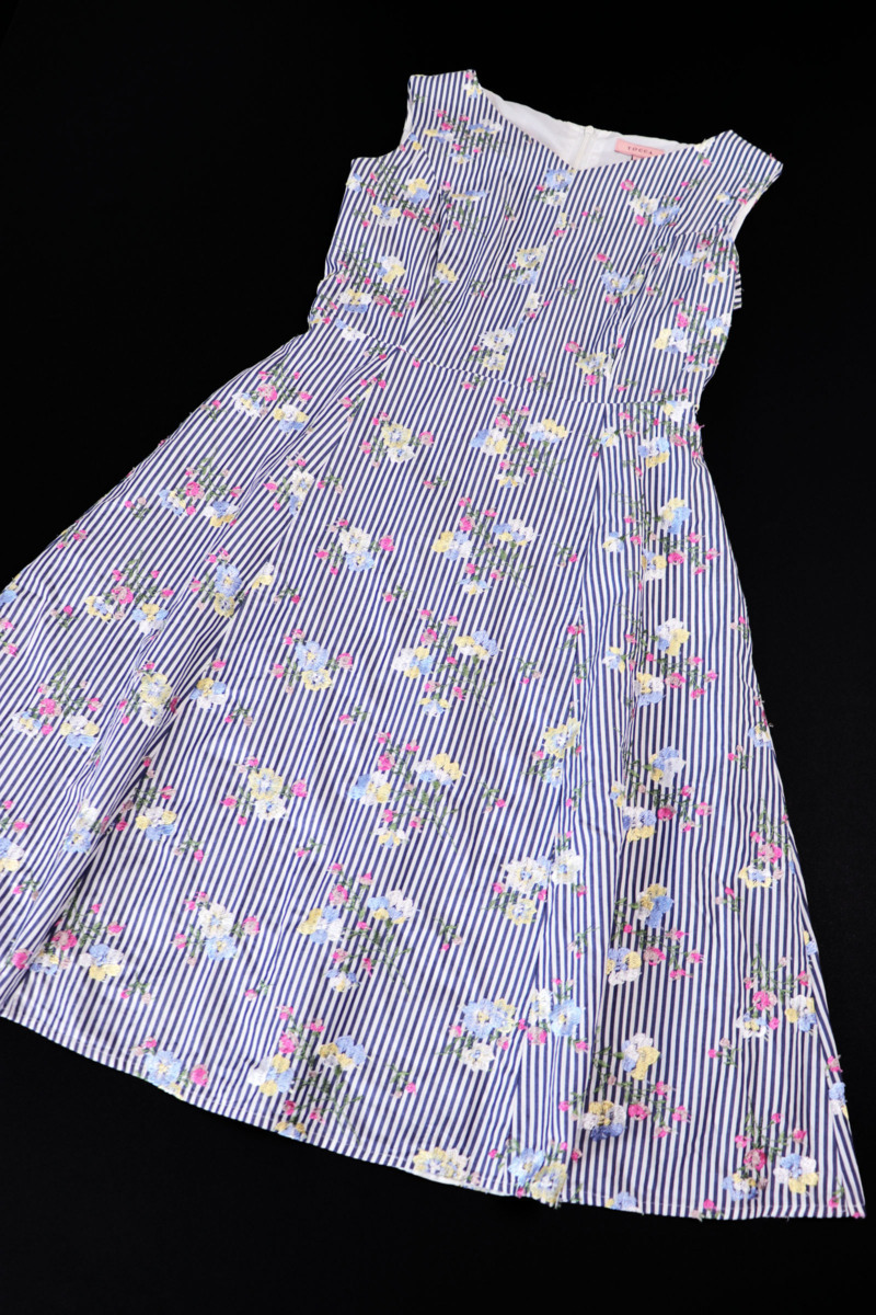 2022 TOCCAトッカ/FULL BLOOMドレス定価5.6万：2/青ストライプ系xt258(トッカ)｜売買されたオークション情報、yahooの商品情報をアーカイブ公開 - オークファン ...