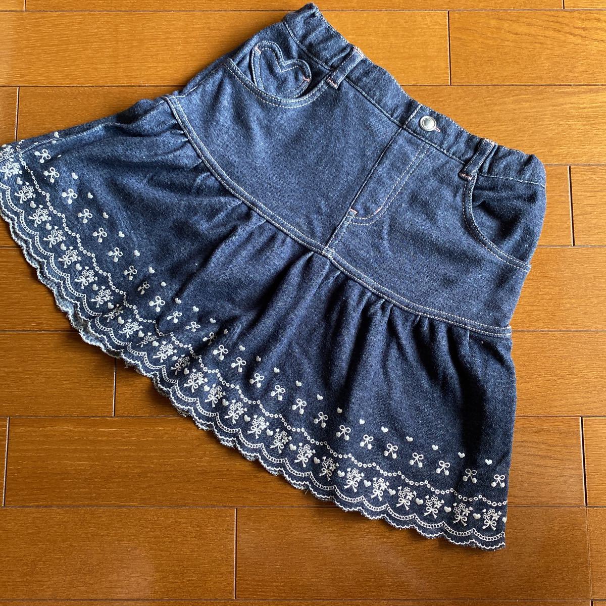 130cm anyFAM エニィファム スカート デニム(130（125～134cm）)｜売買されたオークション情報、yahooの商品情報をアーカイブ公開 - オークファン（aucfan.com）