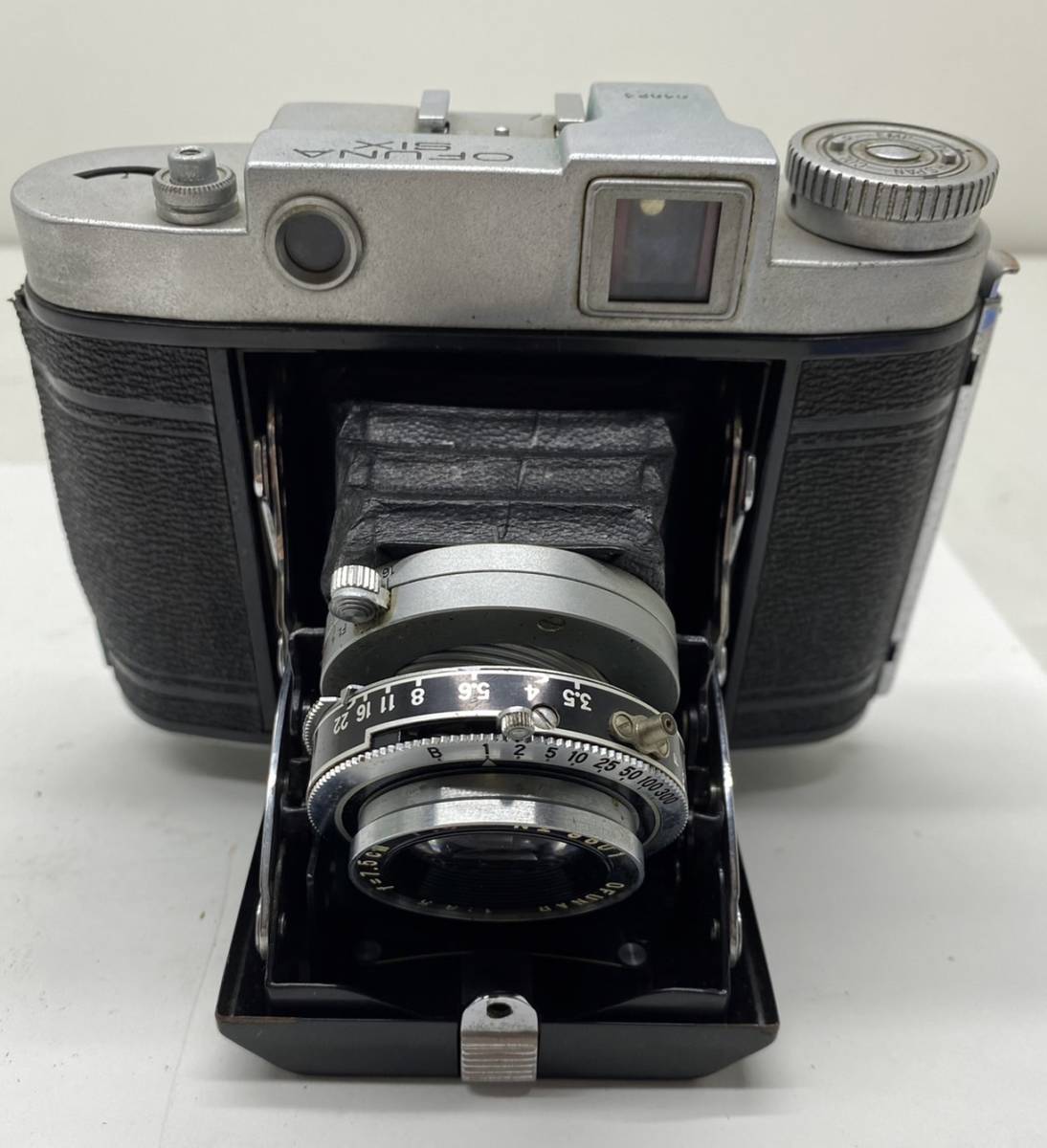 y785 OFUNA SIX オーフナ シックス 蛇腹 カメラ フィルムカメラ レンズ 1:3.5 f=7.5cm 6X4.5 6X6 ...