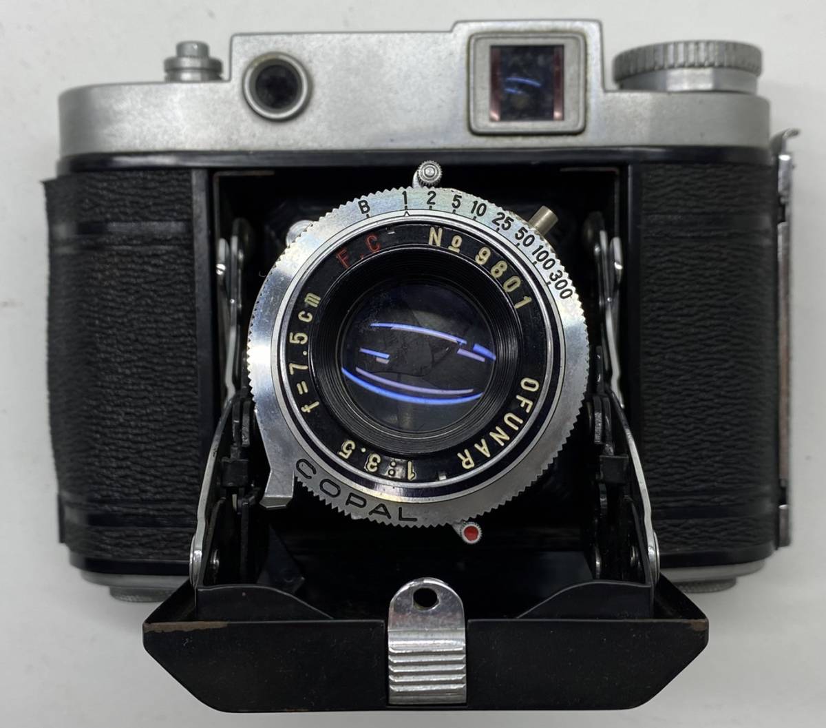 y785 OFUNA SIX オーフナ シックス 蛇腹 カメラ フィルムカメラ レンズ 1:3.5 f=7.5cm 6X4.5 6X6 ...