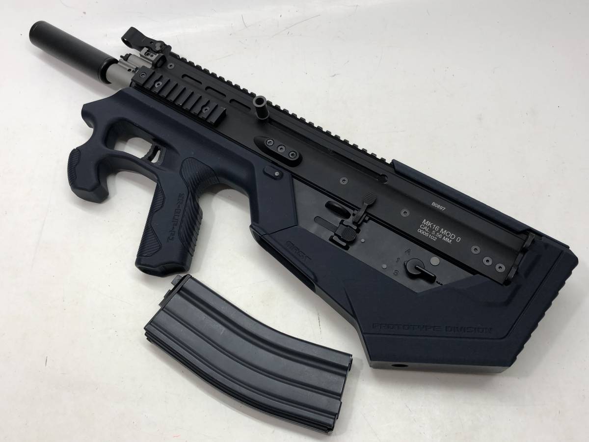 0967 WE SCAR BLACK EDITION ガスブローバック SCARカスタム MK-16 Mod.0 ミリタリー み 品(ガスガン ...