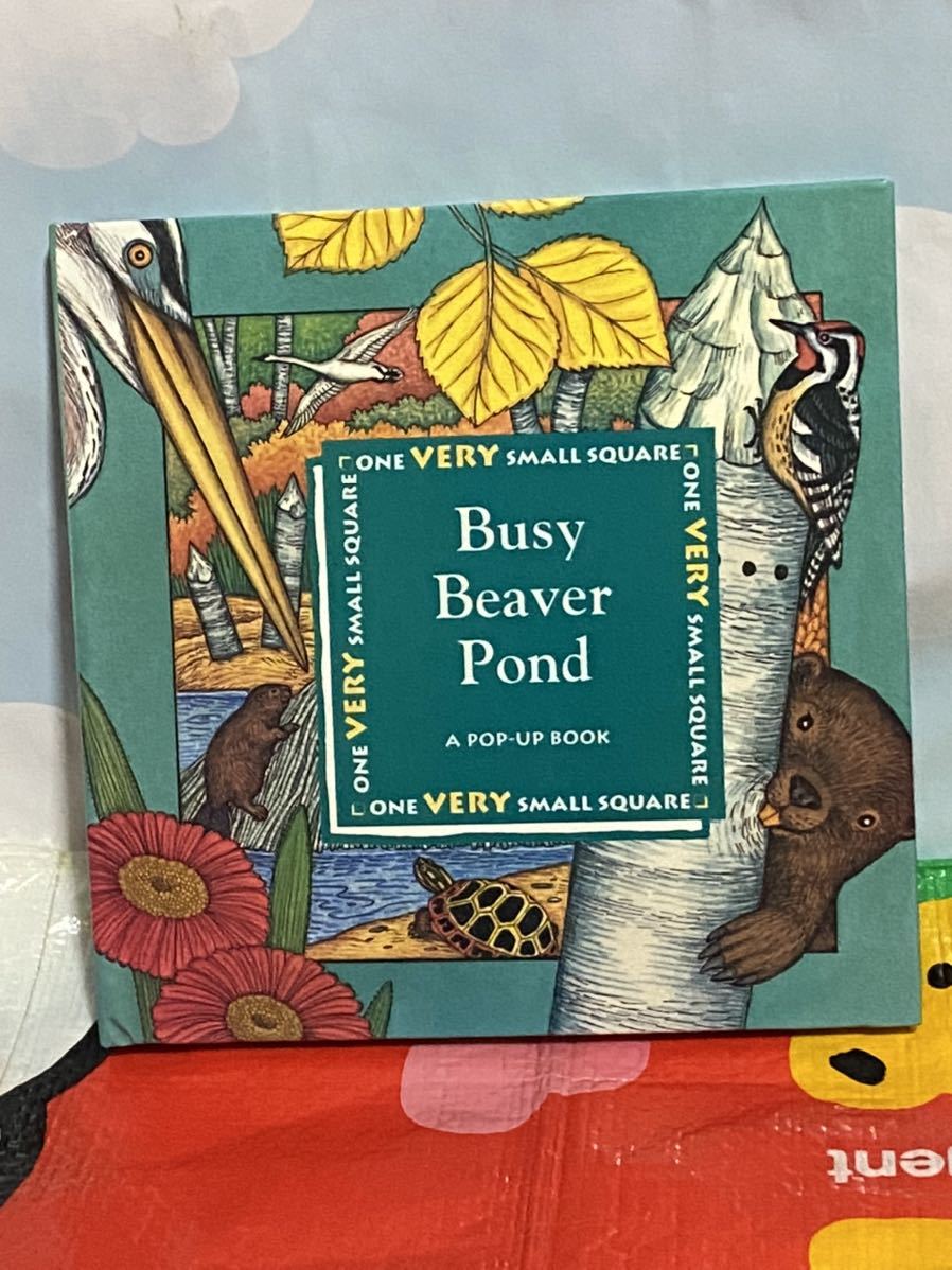 洋書 しかけ絵本 Busy Beaver Pond: A Pop-Up Book One Very Small Square Series ...