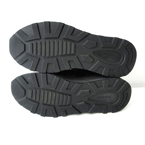 リーガル REGAL JAL コラボ スニーカー W747 メダリオン ウイングチップ ブラック 黒 レッド 赤 25cm メンズ(25 ...