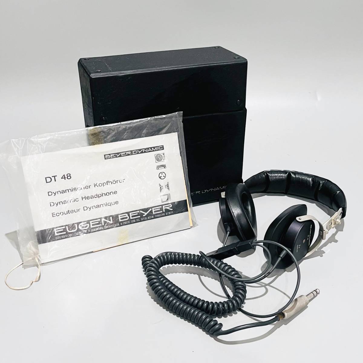 甲MJ15686 1円スタート 簡易クリーニング済 動作未確認 BEYER DYNAMIC DT48 ヘッドホン ドイツ製 専用ケース付 現状 ...