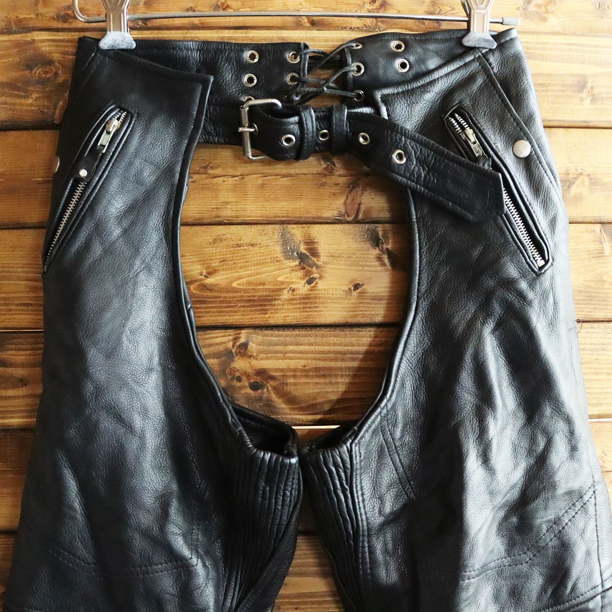 E2/T7.28-2 MILWAKEE LEATHER BY SHAF 本革 レザーチャップス W80 94 レザーパンツ 革パンツ 皮パンツ バイカー メンズ S(レザー)｜売買された ...