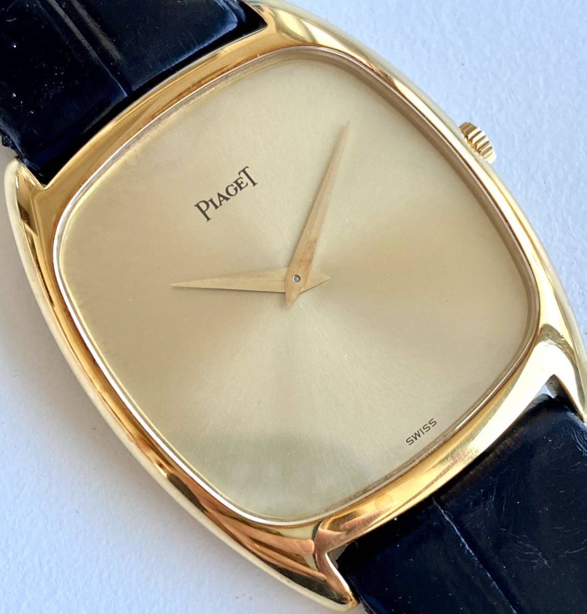 1円〜 S 18K金無垢 YG ピアジェ PIAGET Ref.9591 純正尾錠 メンズ ヴィンテージ レディース 腕時計 ...