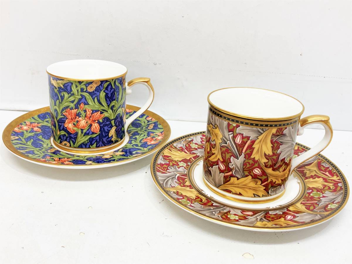 NIKKO ニッコー ウィリアムモリス ヴィクトリア＆アルバート ミュージアム カップ＆ソーサー 2客 GRANVILLE/IRIS ...