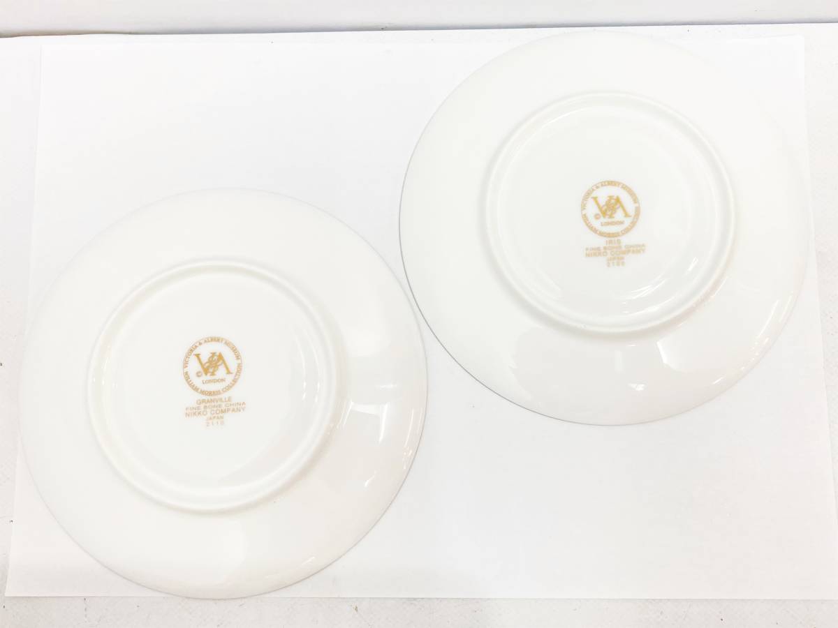 NIKKO ニッコー ウィリアムモリス ヴィクトリア＆アルバート ミュージアム カップ＆ソーサー 2客 GRANVILLE/IRIS ...