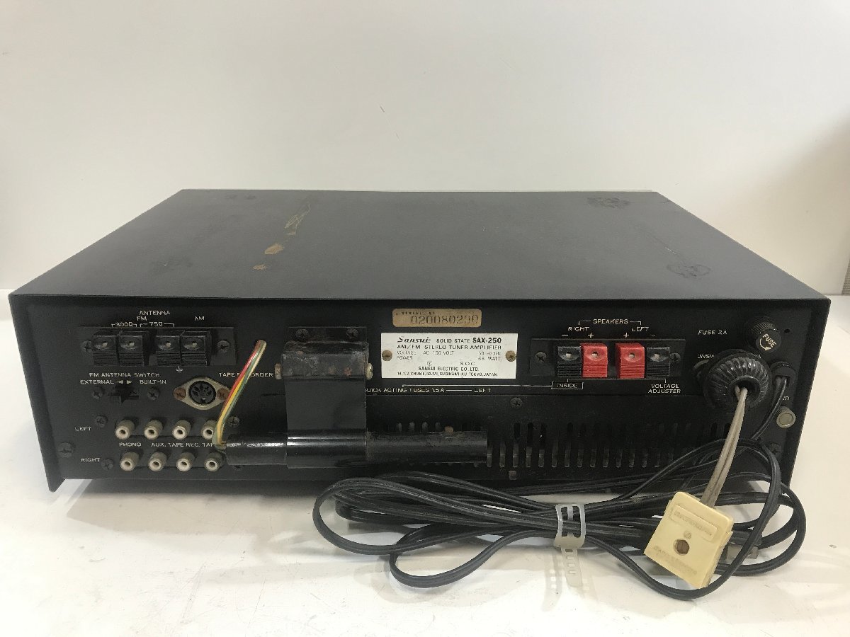 SANSUI SAX-250 AM FMレシーバー アンプ 通電OK 回路図付き ガリあり 山水 サンスイ 引き取り可(チューナー)｜売買され ...