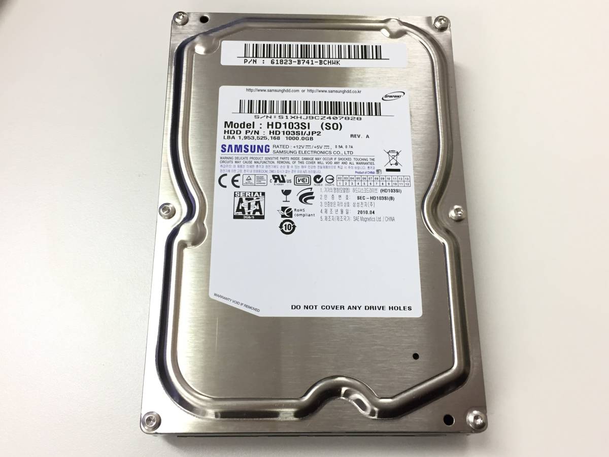 〇SAMSUNG HD103SI 1TB SATA 3.5インチ 正常 内蔵ハードディスク(1TB～)｜売買されたオークション情報、yahoo ...