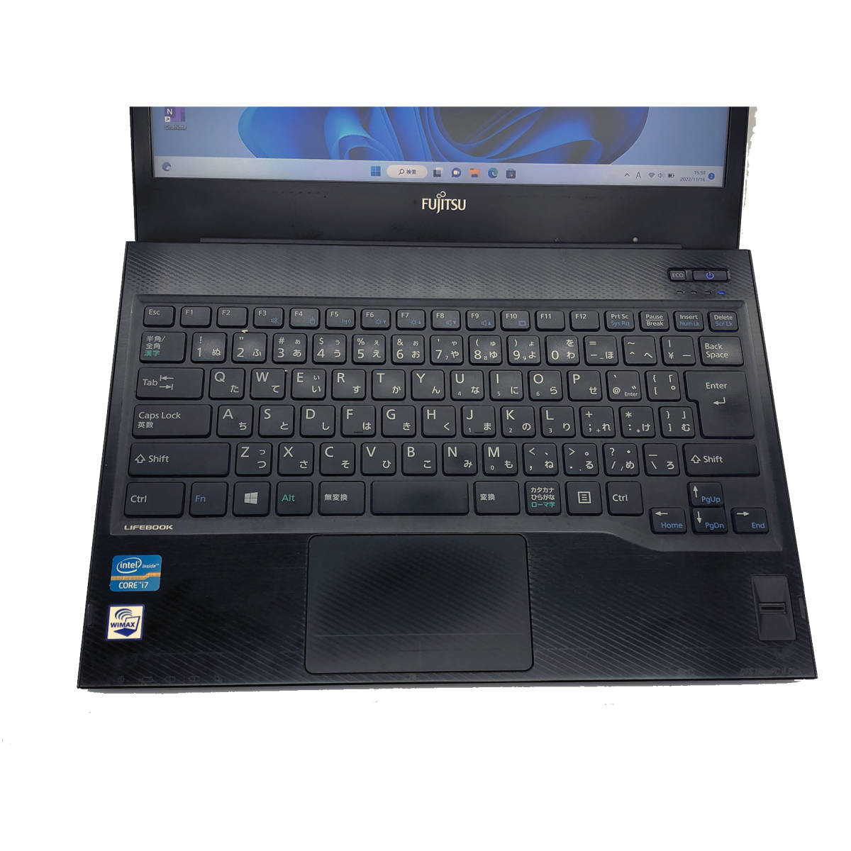 最上級Core i7 MSOffice2021 Win11 FUJITSU WS2/J 第三世代 爆速SSD144GB メモリー8GB 13. ...