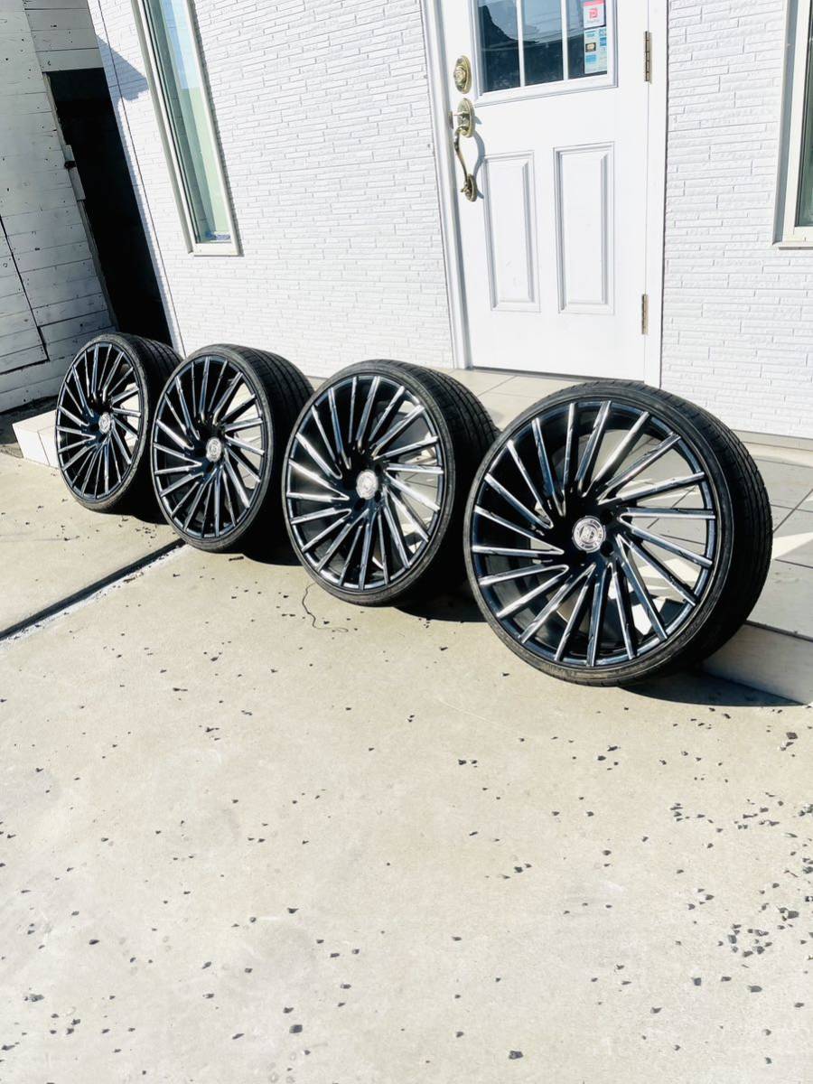 LEXANI WRAITH 22インチ 114.3 5H 9J+15 245/30r22 山9分 センサー付きRX nx ハリアーアルファード ...