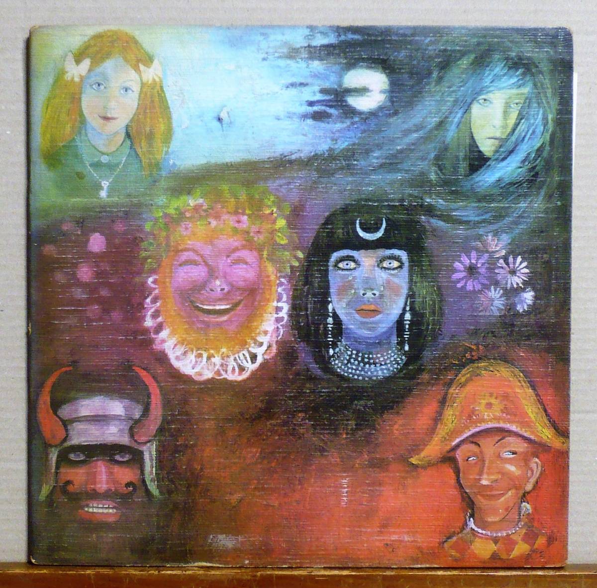 英LP KING CRIMSON／In The Wake Of Poseidon Pink Island Label MAT:A2/B2 テクスチャージャケ PRINTED BY E.J ...