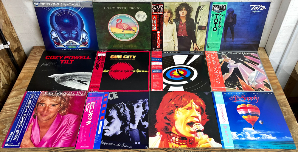 洋楽 ロック系 60枚 LP レコード 大量 セット 1205 ポリス チープトリック ロッドスチュアート ストーンズ イーグルス エア ...