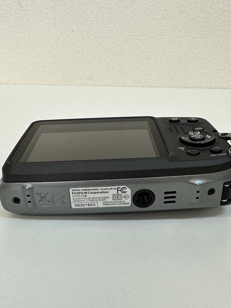ST1206 FUJIFILM FinePix XP140 ポーチ付き 富士フイルム デジタルカメラ 4K 充電器付き ダークシルバー 防水 ...
