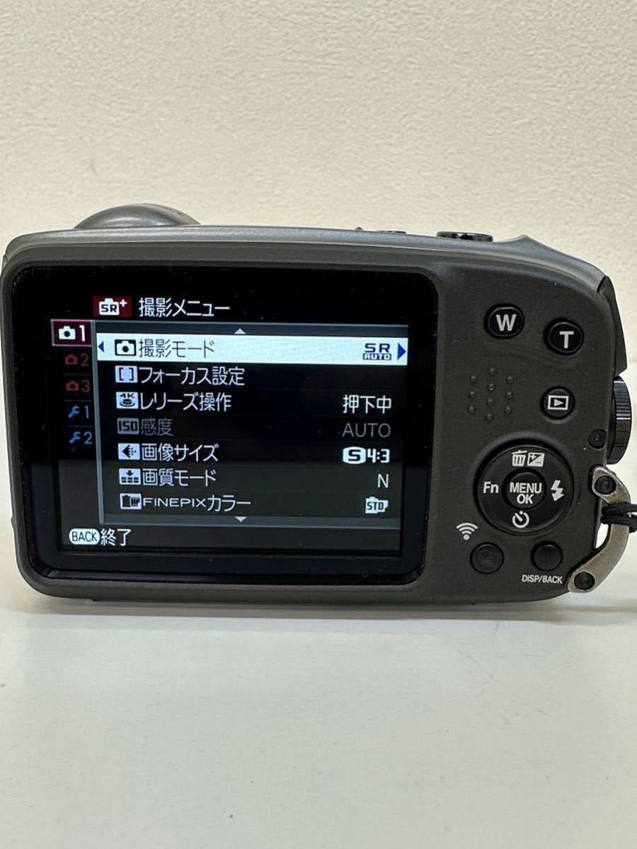 ST1206 FUJIFILM FinePix XP140 ポーチ付き 富士フイルム デジタルカメラ 4K 充電器付き ダークシルバー 防水 ...