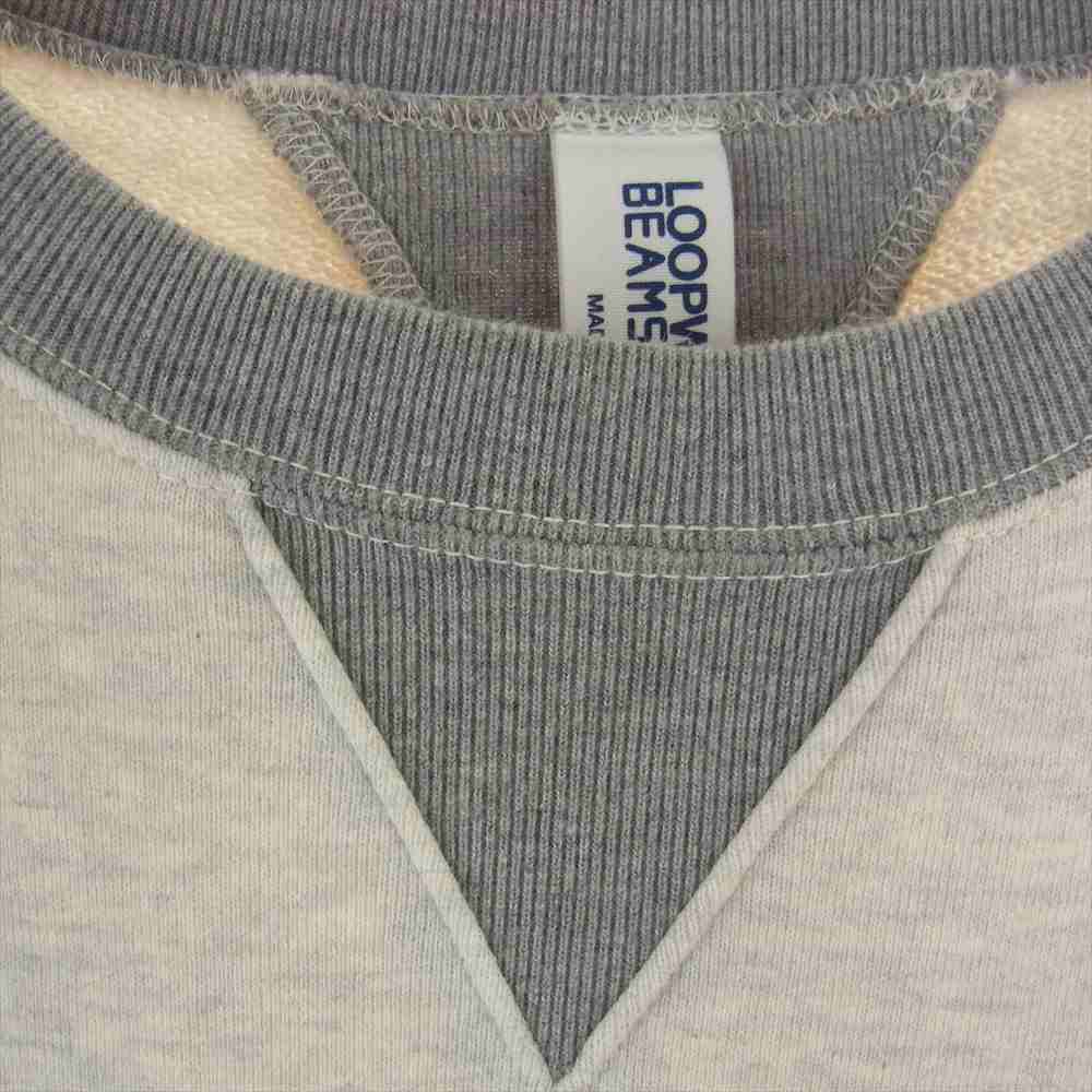 ループウィラー LOOPWHEELER BEAMS＋別注 バイカラー 両Vガゼット クルーネック スウェット トレーナー ホワイト系 S(Sサイズ)｜売買されたオークション情報、yahooの ...