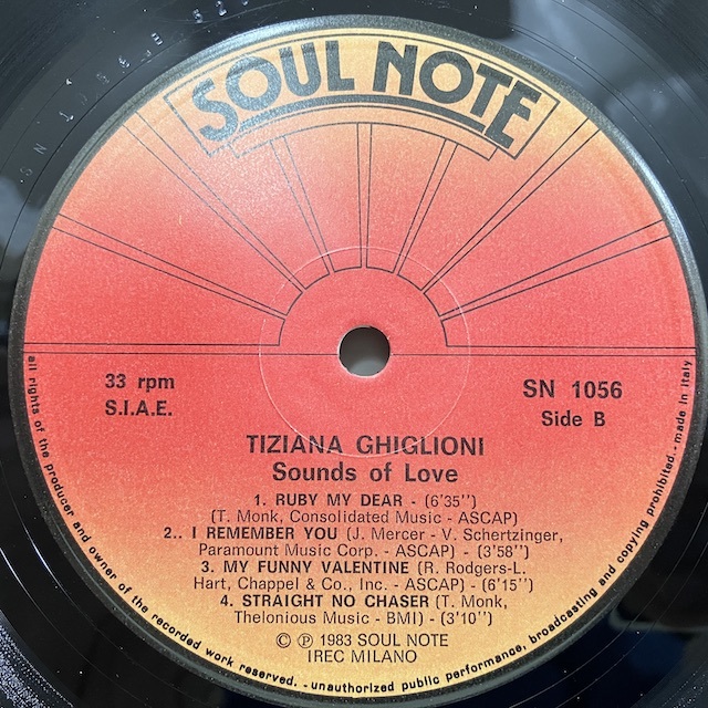 VOCAL LP Tiziana Ghiglioni / Sounds of Love jv3776 伊オリジナル ティツィアーナ ギリオーニ Kenny Drew(ボーカル)｜売買された ...