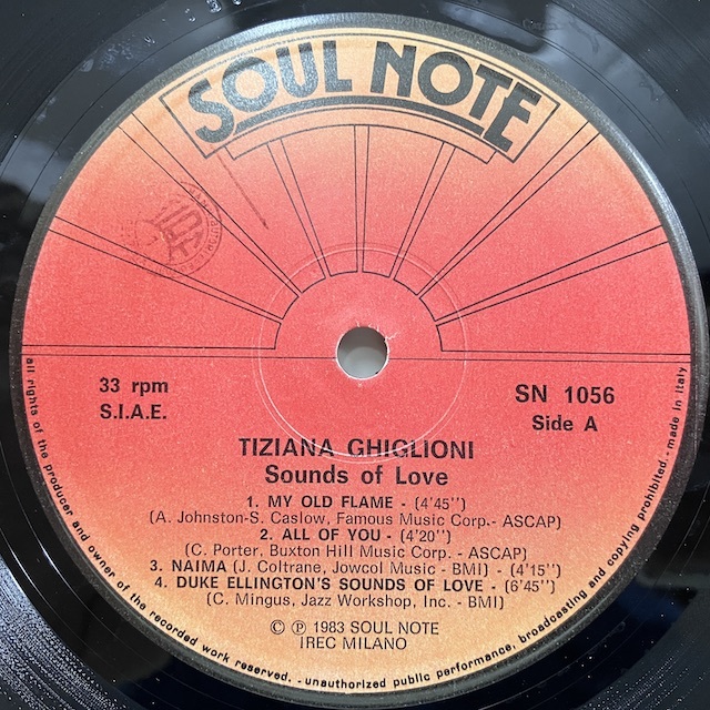 VOCAL LP Tiziana Ghiglioni / Sounds of Love jv3776 伊オリジナル ティツィアーナ ギリオーニ Kenny Drew(ボーカル)｜売買された ...