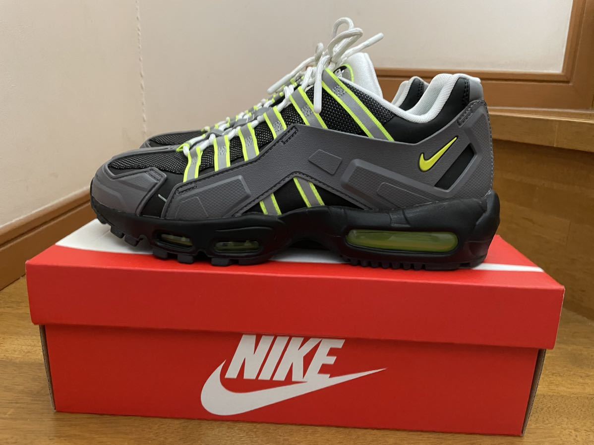 美 NIKE NDSTRKT AM95 エア マックス95 インデストラクト 黒×ネオンイエロー×ミディアムグレー SIZE＝US10 ...