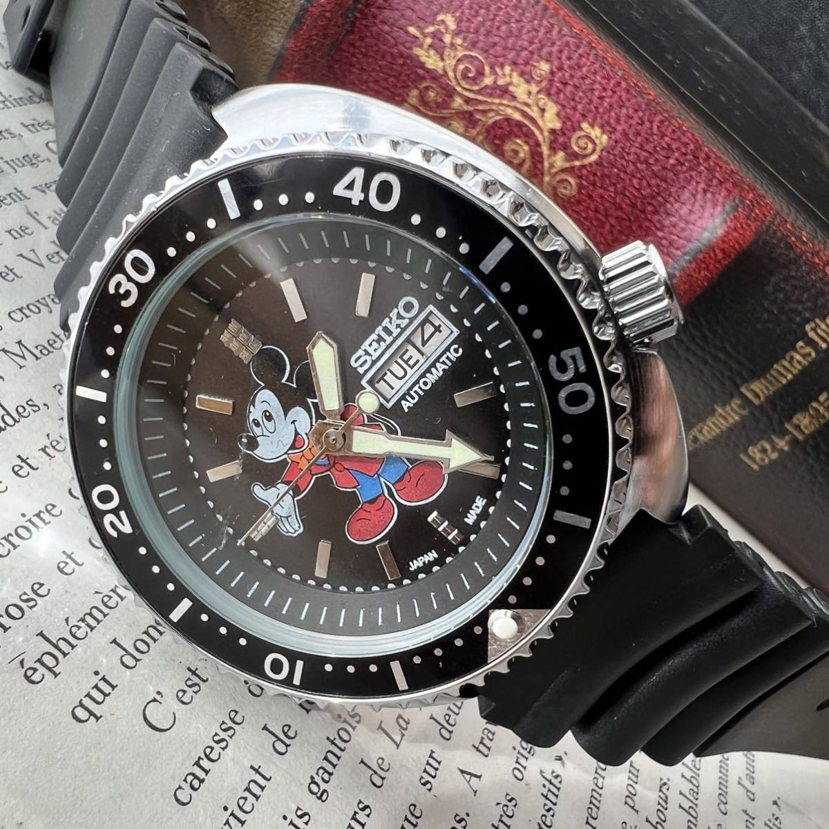 SEIKO 〓 セイコー DIVER ダイバー ディズニー ミッキー メンズ ペプシベゼル 腕時計 ウォッチ 自動巻き ビンテージ 仕上げ済 NO.457(セイコー)｜売買されたオークション ...