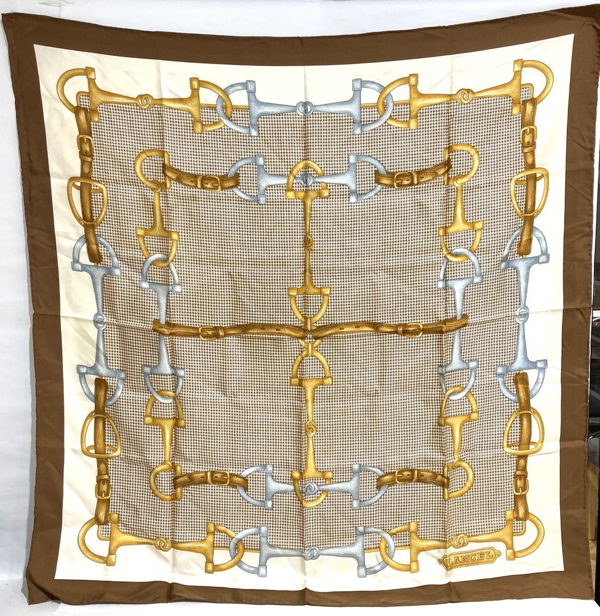 ak-319 LANCEL ランセル シルク絹 100% スカーフ 約87.5㎝×87.5㎝ 大判 C-TK 2003 283-7(女性用)｜売買されたオークション情報、yahooの商品情報を ...