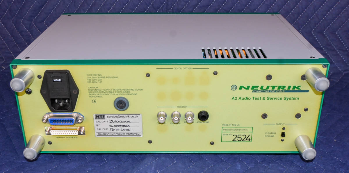 N033 NEUTRIK A2 Audio Measurement System Audio Analyzer オーディオテスト測定システム ...