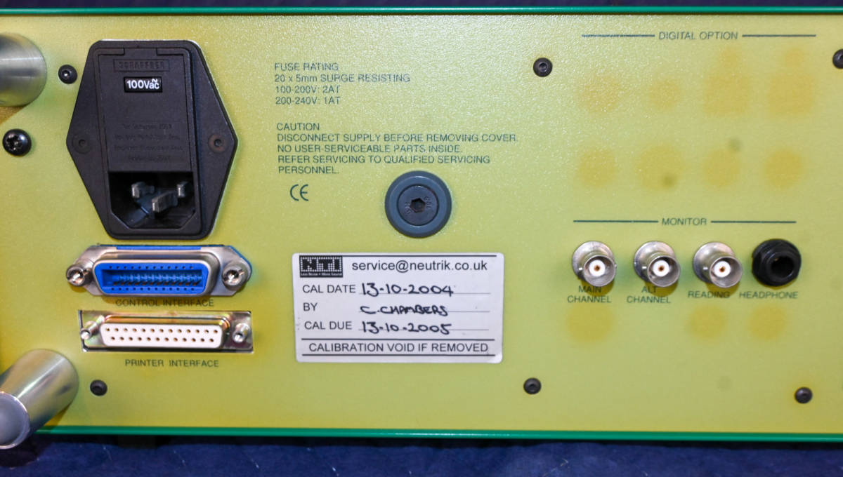 N033 NEUTRIK A2 Audio Measurement System Audio Analyzer オーディオテスト測定システム ...