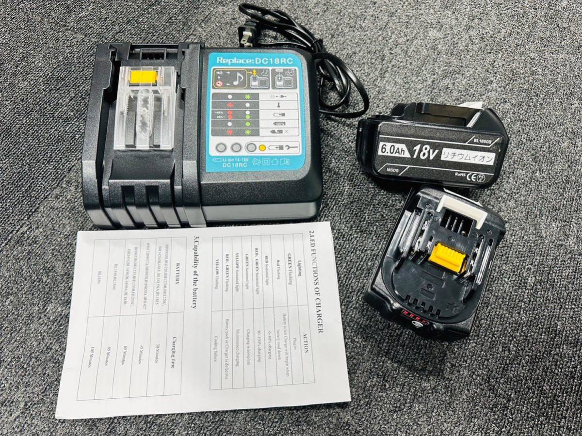 高品質 マキタ18v BL1860純正充電器DC18RC ＋BL 1860B 2個セット 残量表示が有り(電動工具)｜売買されたオークション ...