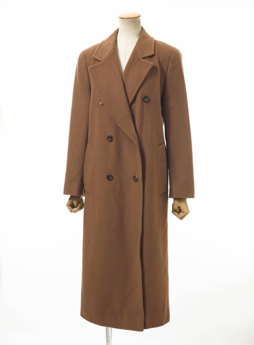 TE2184 バーバリー/Burberrys カシミヤウール ダブルボタン チェスターコート/ロングコート 着丈:約111cm サイズ9AR キャメル レディース(Sサイズ)｜売買された ...