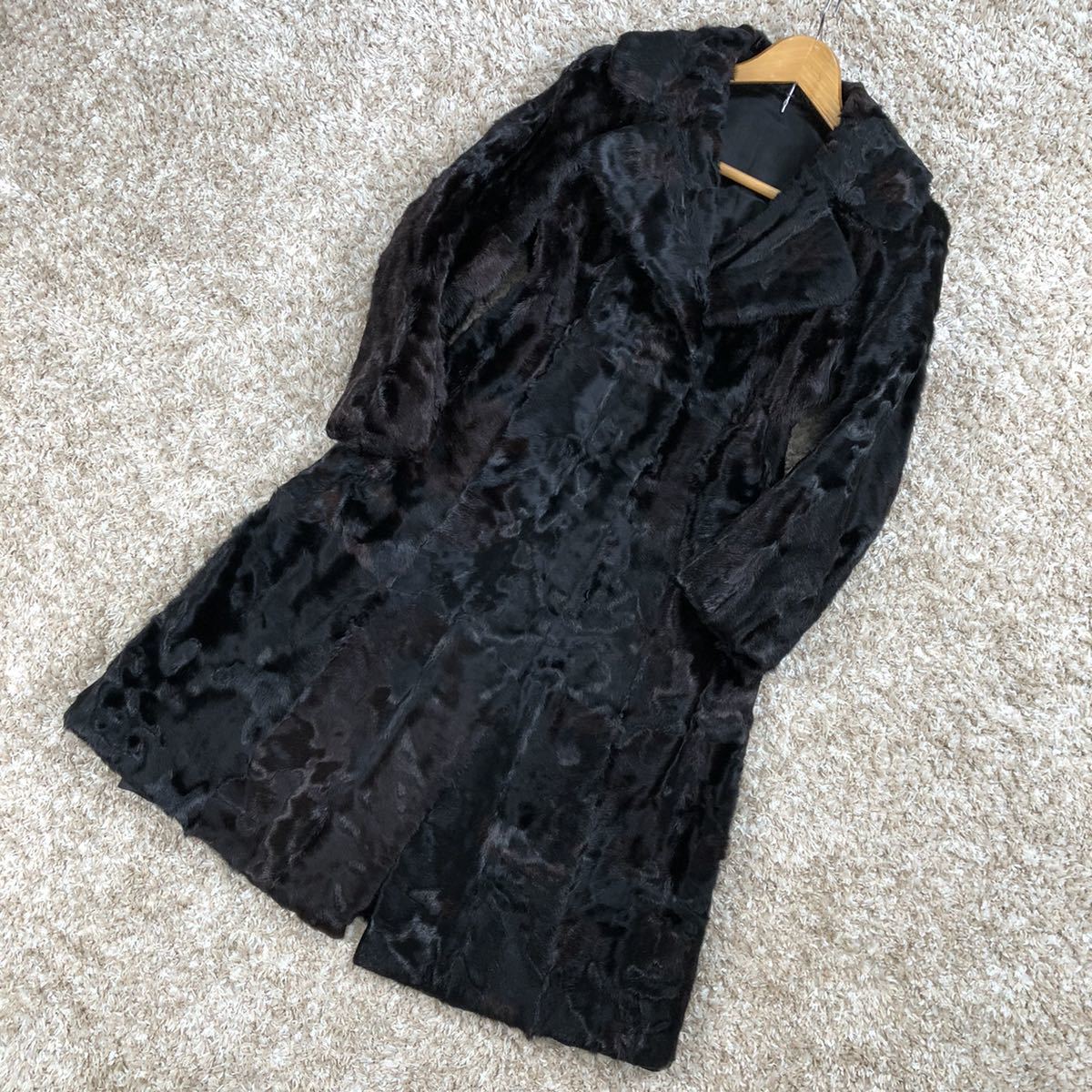 定価100万以上 超高級 ミンクファー 毛皮コート ロングコート リアルファー イタチ科 ダークブラウン M相当 12550m-4(ミンク ...