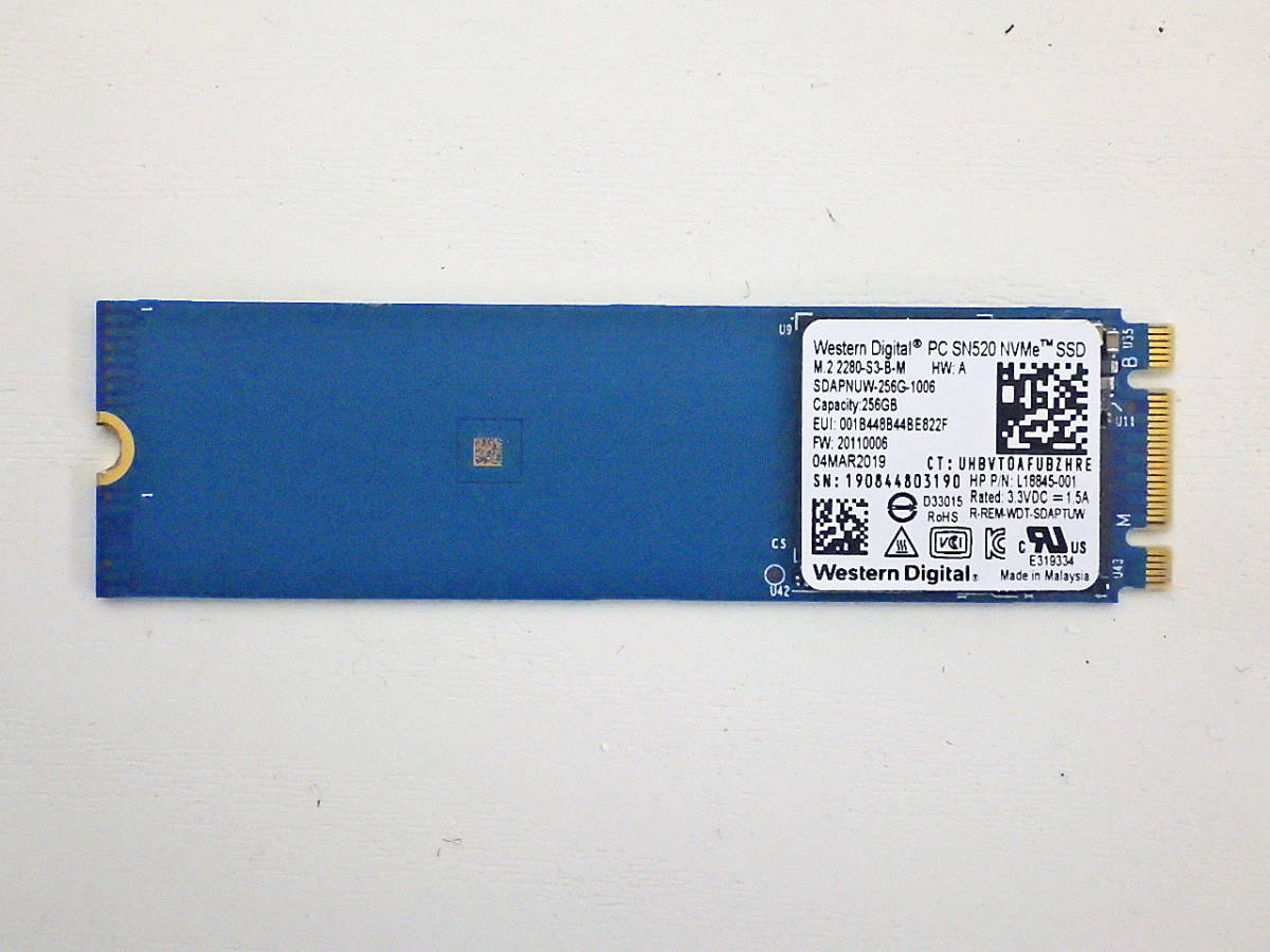 SSD WesternDigital SN520 SDAPNUW-256G-1006 256GB M.2 2280 NVMe み(256GB ...