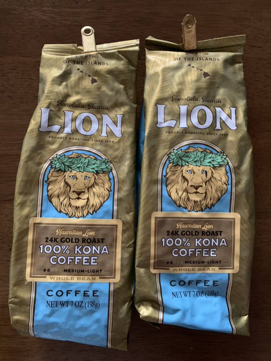 お買得 100%コナコーヒー 198g 2袋 KONAライオンコーヒー 24k ゴールドロースト ハワイ 豆 whole bean 珈琲 LION COFFEE(ハワイコナ)｜売買された ...