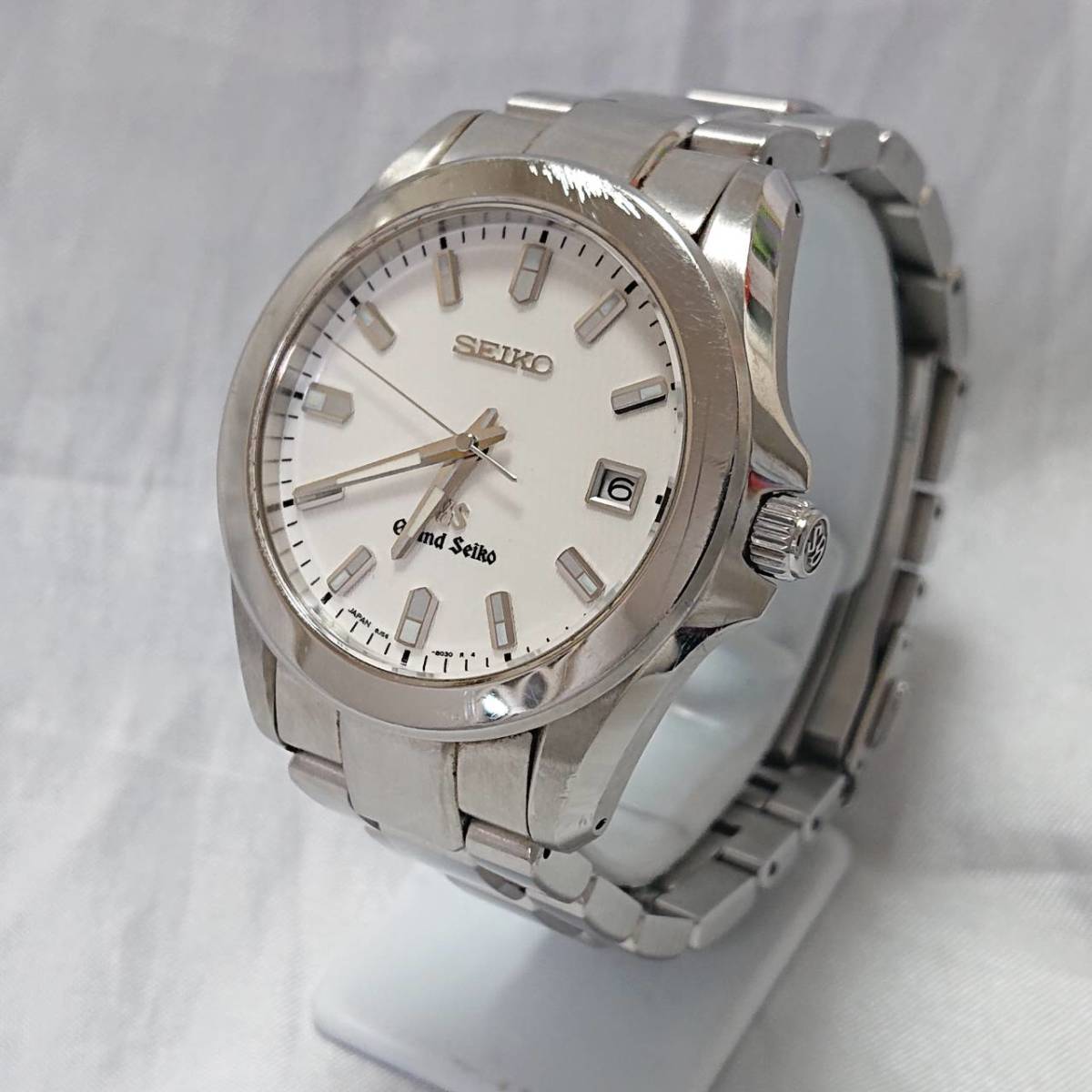 1円スタート 電池交換済み グランドセイコー GRAND SEIKO SBGF017 8J56-8020 GS クオーツ 腕時計 ホワイト文字 ...